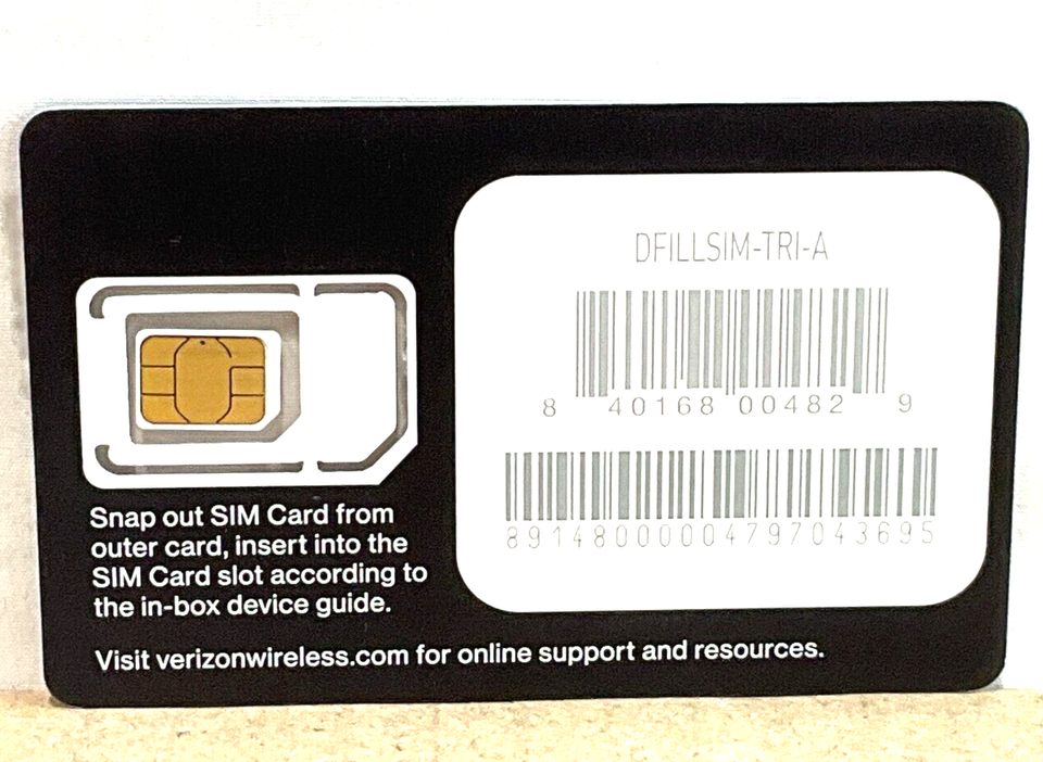 Verizon LTE Nano SIM Card DFILLSIM-TRI-A-D ️️ ️️ NEW! ️️ ️️ | eBay