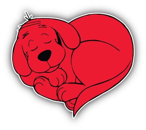 Clifford the Big Red Dog Cartoon Clifford Sticker Bumper Decal ...
