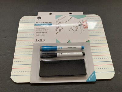 U Brands Practice Writing Dry Erase Board With Eraser & Markers 9”x12 ...