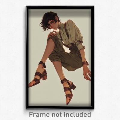 Anime Art Poster - Tadpole Feeling Scorn Wearing Childish Ankle Strap ...