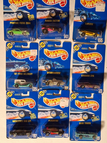 Early 1990's Hot Wheels Blue Card Speed Point Lot 89 149 92 33 32 135 ...