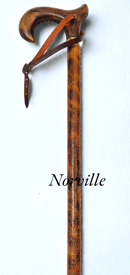 Adjustable Wrist Grip Walking Cane Handmade Stick Three Foldable ...