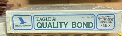 Eagle Quality Bond Paper Brown Company 500 Sheets Reorder # K416S | eBay