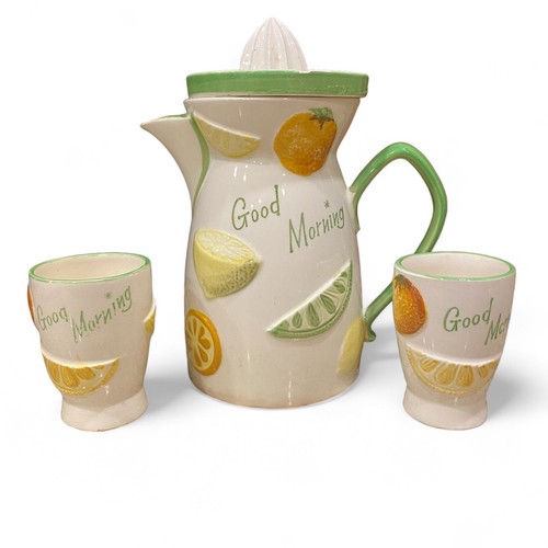 Vtg MCM Good Morning Citrus Juice Pitcher Reamer 2 Cups Napcoware ...