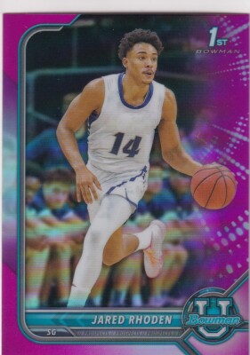2022-23 BOWMAN CHROME PINK REFRACTORS 1ST RC JARED RHODEN FIRST ROOKIE ...