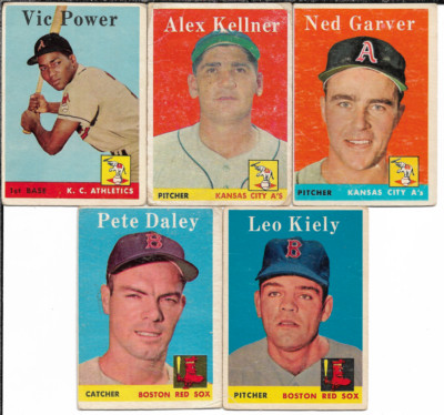 1958 Topps Baseball 5 Card Lot with Vic Power Fair-VG Condition | eBay