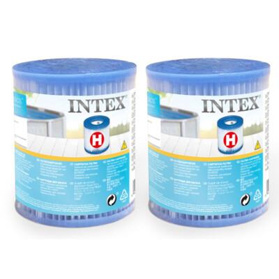 2PK Intex H Filter Cartridge Accessory Replacement for Intex Pool ...
