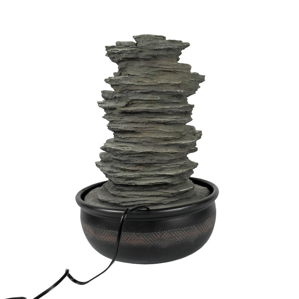 5-tier Indoor Waterfall Fountains Cascading Water Feature Desk Living ...