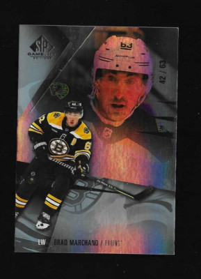 BRAD MARCHAND 2023-24 SP Game Used #119 jersey number HOLO FOIL ...