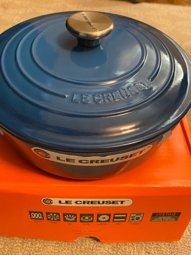 Le Creuset 3.5qt Shallow Dutch Oven Risotto Pot Cast Iron Marsielle NEW ...