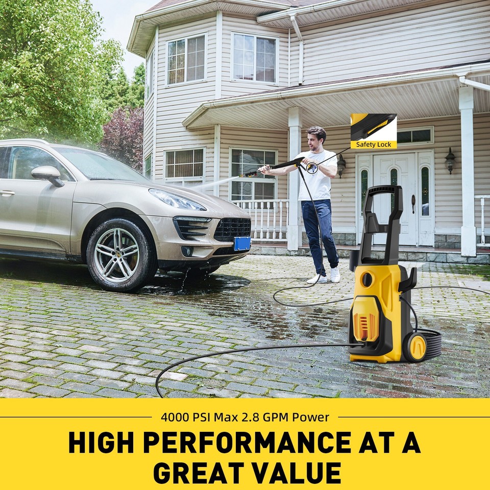 Electric Power Washer 4000 PSI 2.8 GPM Pressure Washer with 25FT Hose ...