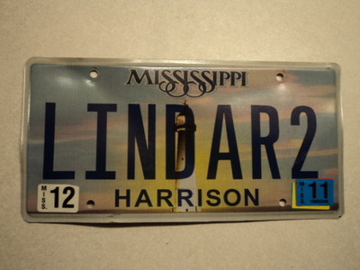 2011 MISSISSIPPI Lighthouse FLAT VANITY License Plate LINDAR2 MS | eBay