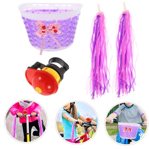 Kids Bike Basket Childrens Bike Basket Girls Bike Streamers Bike Basket ...