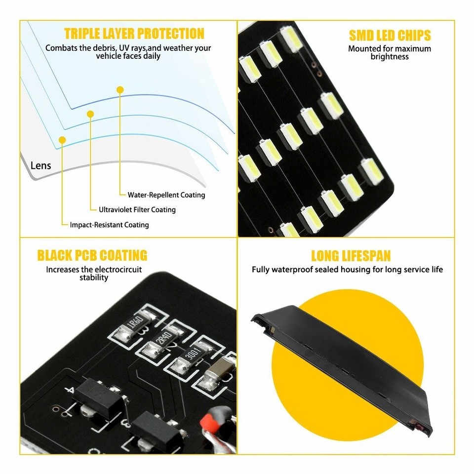 LED Third Brake Light Red Lens 1-10X For Audi A5 S5 2-Door Coupe 2008 ...