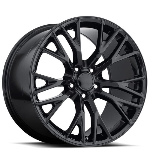 19x10/R19x12" Staggered Corvette C7 Wheels FR 22 Z06 Gloss Black OEM ...