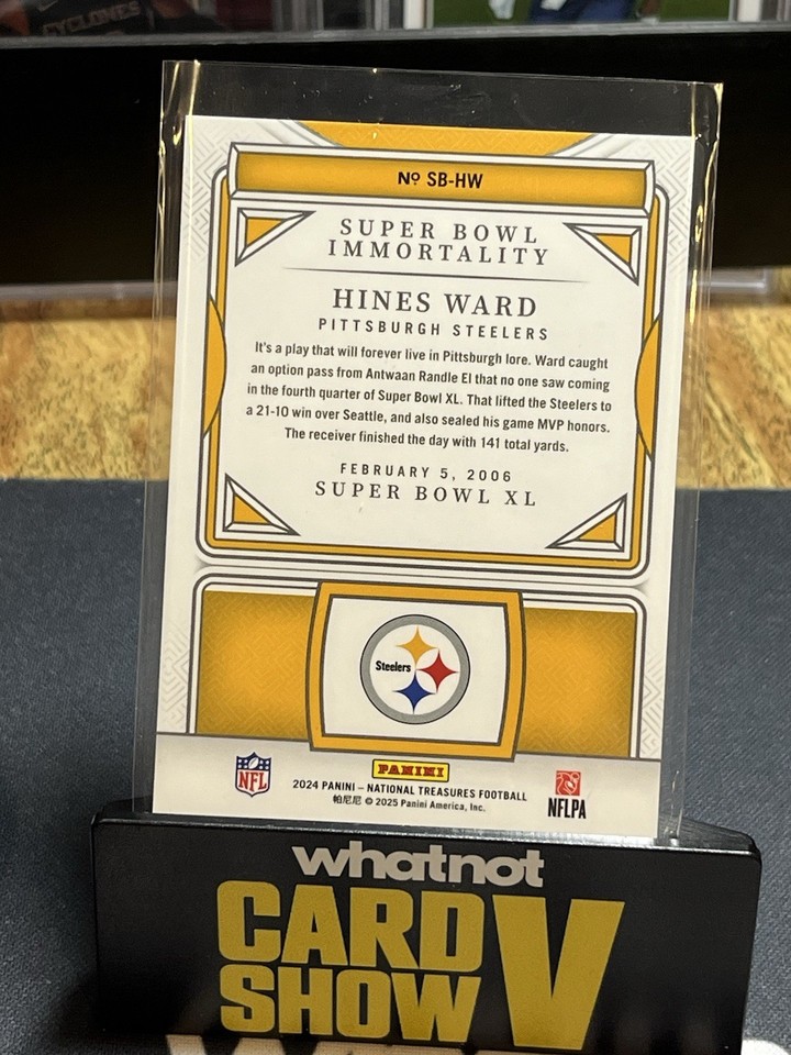 2023 National Treasures Hines Ward Super Bowl Immortality #/99 Steelers ...