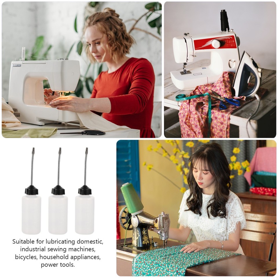 2 Pieces Clothes Sewing Machine Oil Can Cans Industrial Machines Oiler ...