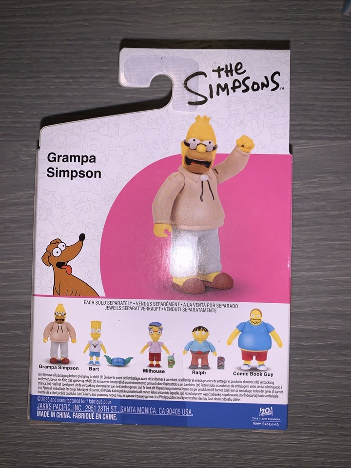 Lot Of 2 The Simpsons GRAMPA SIMPSON & RALPH figures Jakks Pacific 2.5 ...