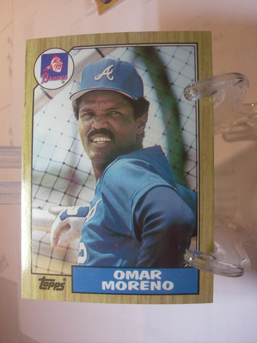 1987 Topps Collector's Tiffany #214 - Omar Moreno - Atlanta Braves ...