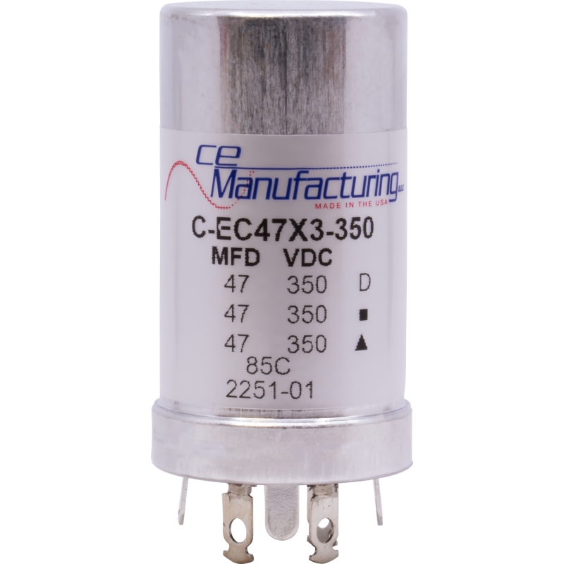 Capacitor, CE Mfg., 350V, 47/47/47μF, Electrolytic | eBay