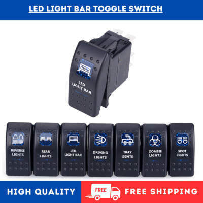 LED Light Bar 12V ARB Carling Rocker Waterproof Toggle Switch Blue Car ...
