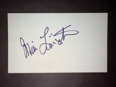 Mike Livingston, SIGNED 3x5 Index Card - 1968 Kansas City Chiefs (SMU ...