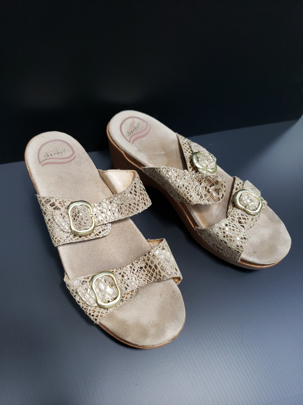 Dansko Sophie Metallic Python Slide Sandal Women's 40… - Gem