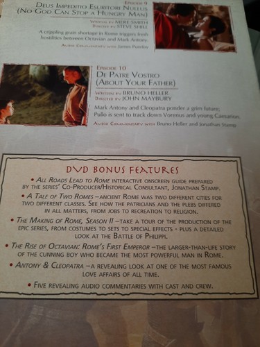 Rome Complete 2nd Season 5 DVD Box Set Like New Spec Feats Unav'ble if ...