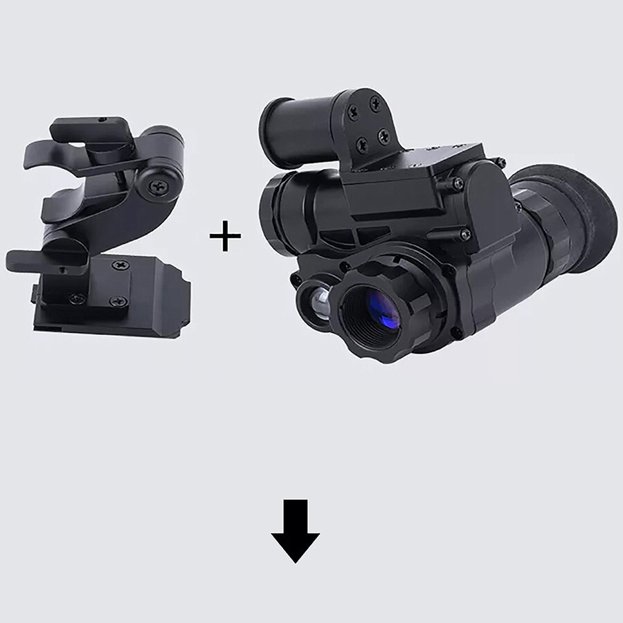 NVG-10 1x Optical / 1x-3x Digital Zoom Wide View Infrared Night Vision ...