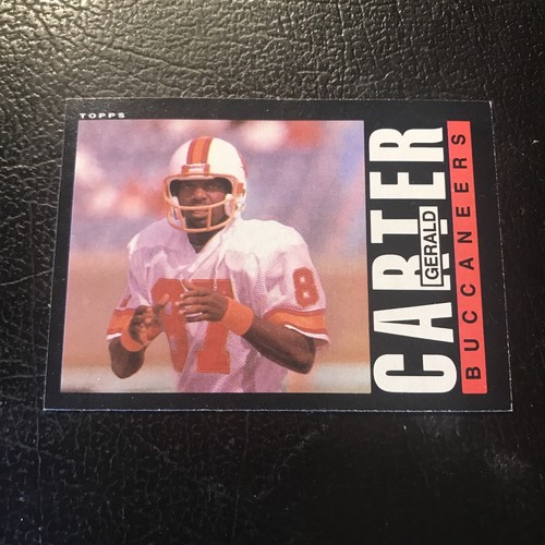1985 Topps Football Card Gerald Carter & Bonus Card Michael Morton ...