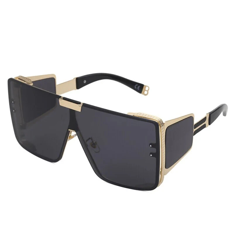 Men Women Sunglasses Designer Single Lens Oversized Large Shades Square ...