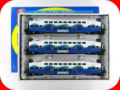 HO Scale ***SOUNDER*** Bombardier Passenger Set #305, 234, 404 ...