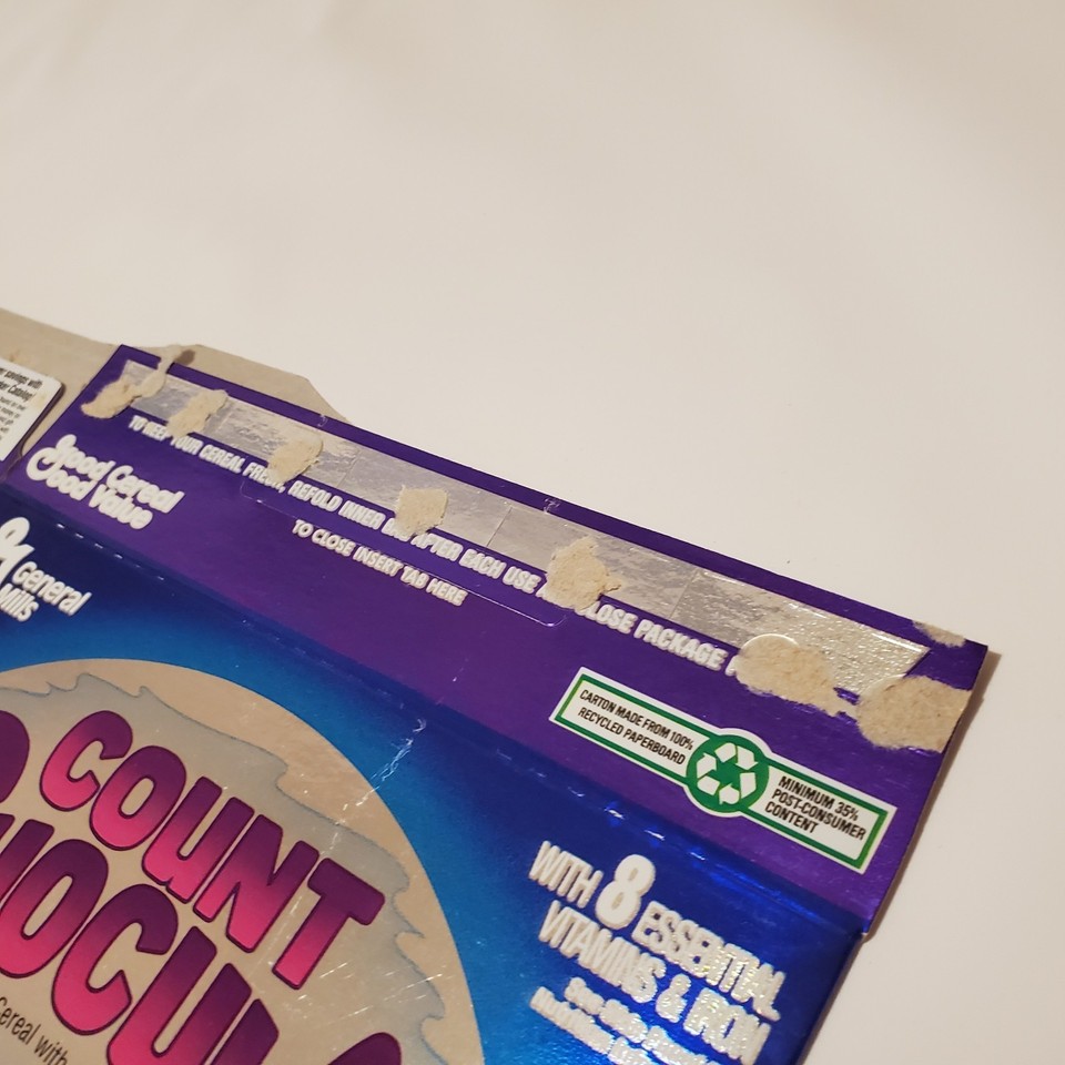 Vintage General Mills Count Chocula Monster Horror Cereal Box 1994 1995 ...