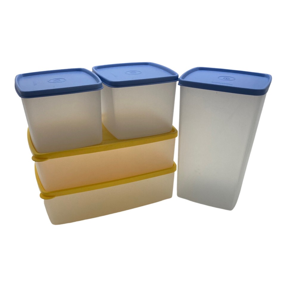 Tupperware Vintage Square-Round Freezer Containers Rectangle, Medium ...