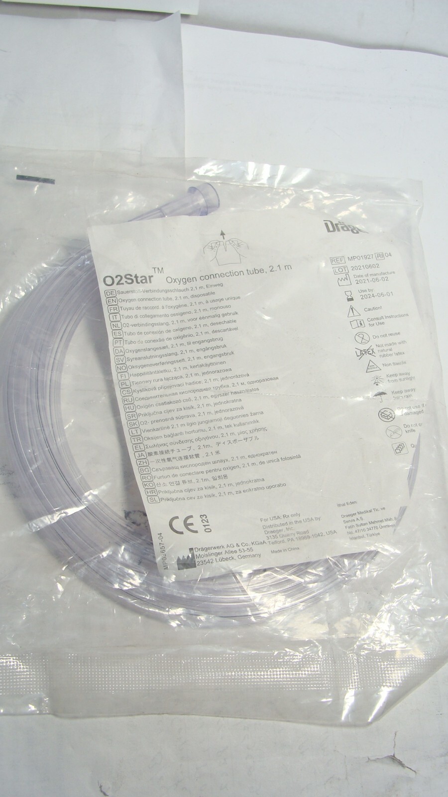 Drager 02 star oxygen connection tube 2.1m | eBay