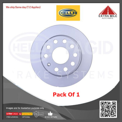 Hella Disc Brake Rotor 253mm Rear For VW Beetle 5C1,5C2 1.4L Petrol ...