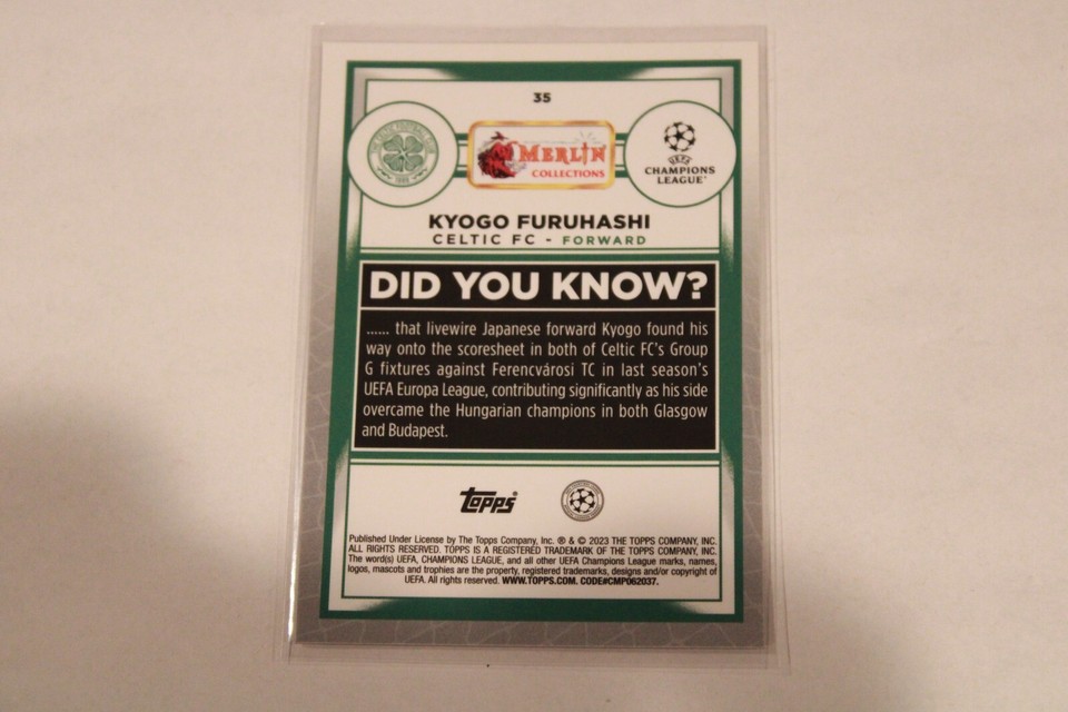 2022-23 Topps Merlin UEFA - Kyogo Furuhashi #35 | eBay