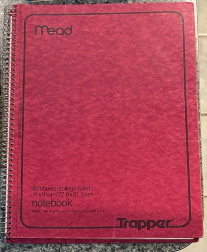 Vintage Mead Trapper Notebook Binder Folder for Trapper Keepers 1980s ...