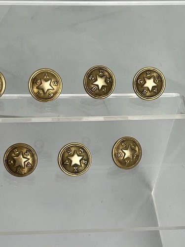 Lot Of 9 Civil War Texas Confederate Buttons For Coat OR Vest VERY RARE ...