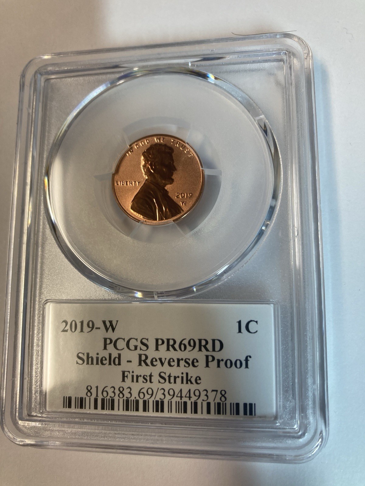 (A4) 2019 W Reverse Proof Lincoln Shield Cent First Strike With Thomas ...