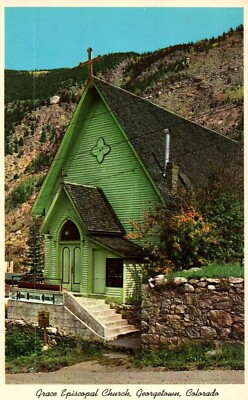Postcard Colorado Lovely Georgetown Grace Episcopal Church (Oldest in ...
