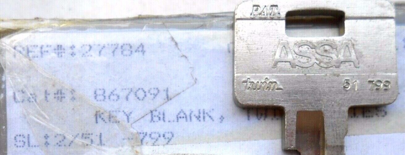 (1) ASSA Twin Series Uncut Key Blank FITS ASSA OEM 51 799 | eBay