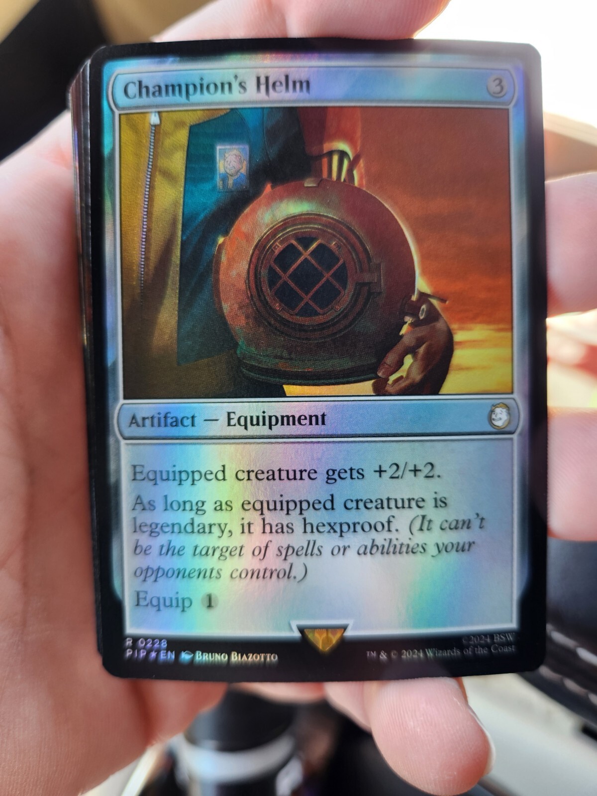 EXACT CARD PICTURED Champion's Helm Fallout 0228 MTG Magic Gathering ...