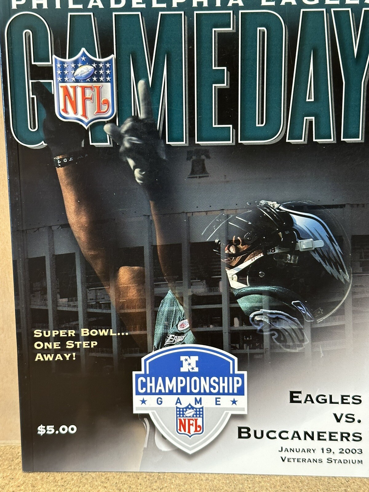 CHAMPIONSHIP GAME PHILADELPHIA EAGLES NFL BUCCANEERS GAMEDAY PROGRAM 1 ...