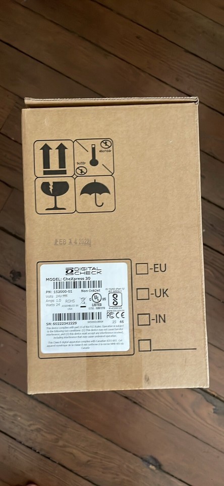 BRAND NEW Digital Check CheXpress 30 CX30 InkJet Check Scanner 152000 ...