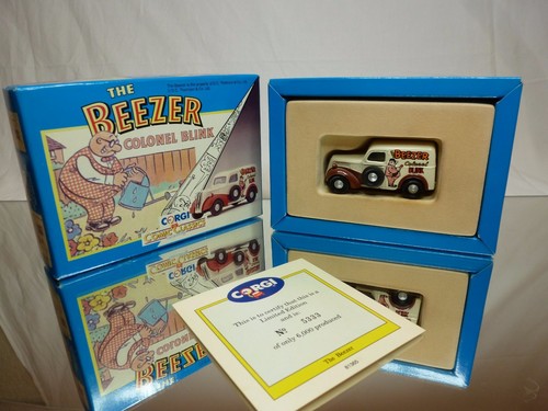 CORGI 96865 FORDSON 5CWT VAN - BEEZER COLONEL BLINK COMIC - CREME 1:43 ...