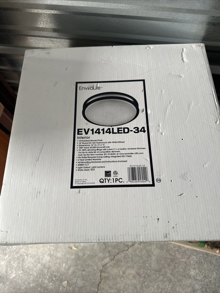ENVIROLITE EV1410LED-BN Ceiling Light LED Flushmount -S | eBay