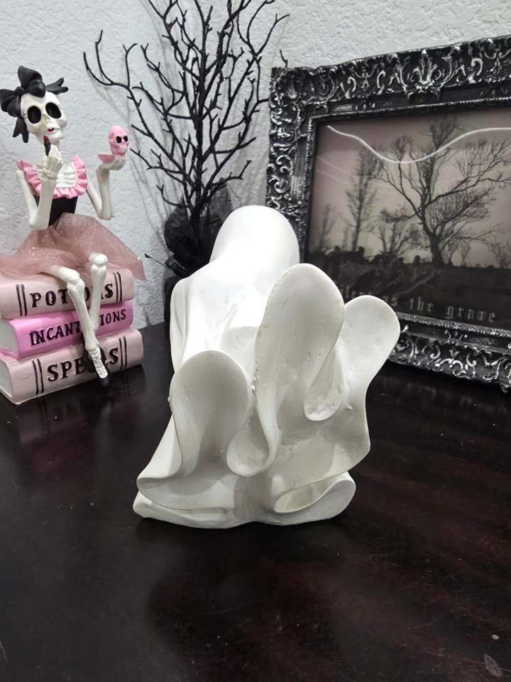 Goblin And Ghoul Ghost Walking Dog Halloween Figurine Spooky Ghost Dog ...