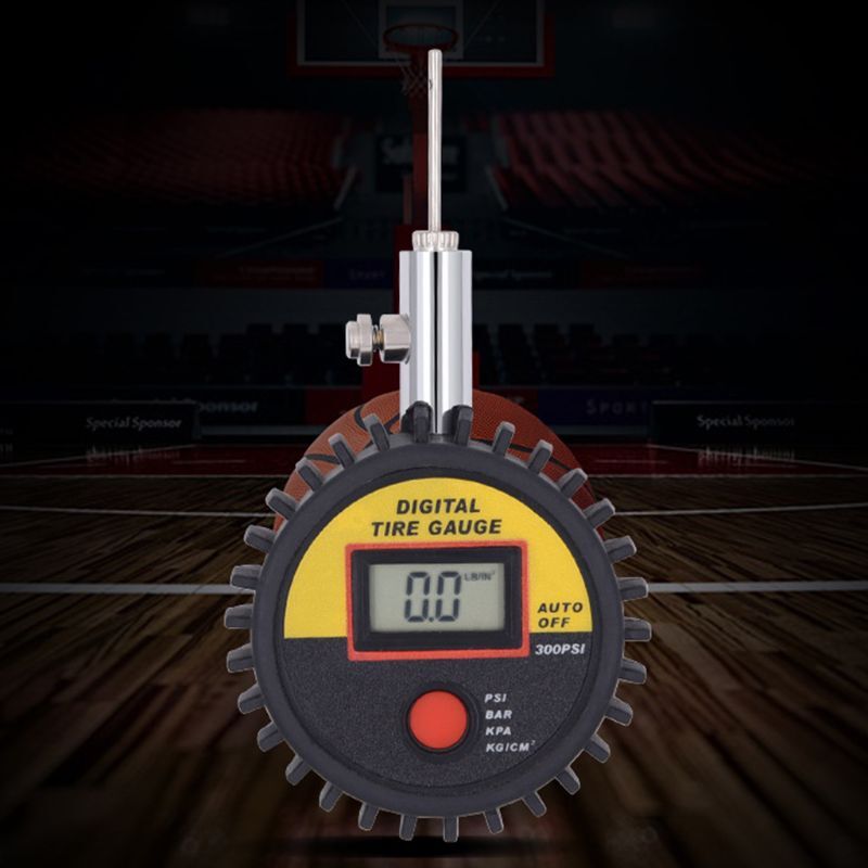 Basketball Pressure Gauge Metal Handheld Football Barometer with ...