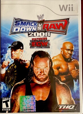 WWE SmackDown vs. Raw 2008 Featuring ECW (Nintendo Wii, 2007) CIB ...